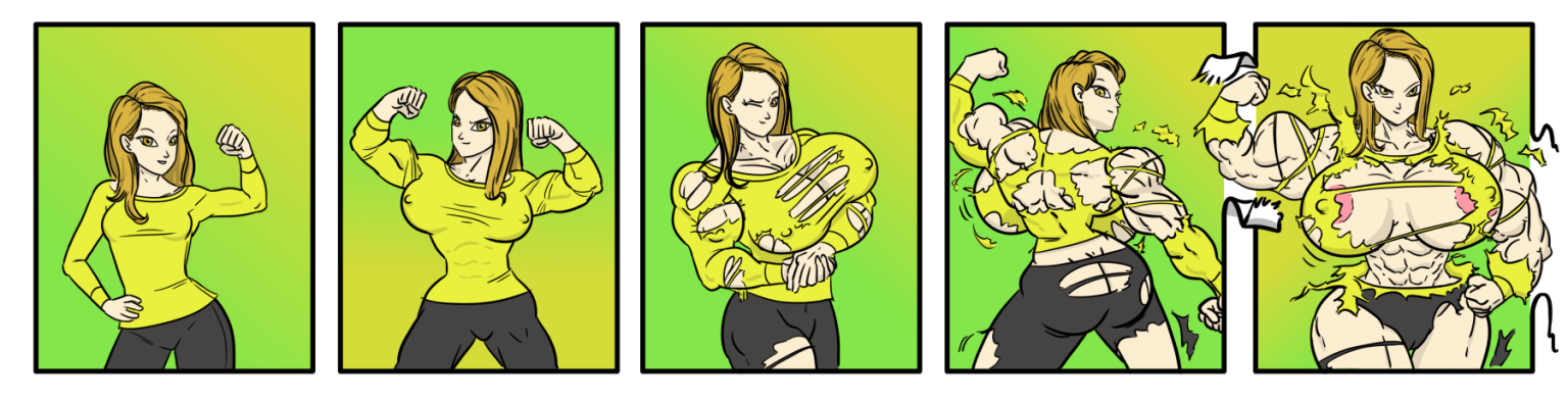 Various Female Muscle Growth Mini Comics Growgettercomics